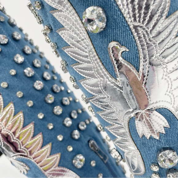 Azalea Wang | Shoes | Nwt Azalea Wang Americana Upbeat Rhinestone Cowboy Boots | Poshmark